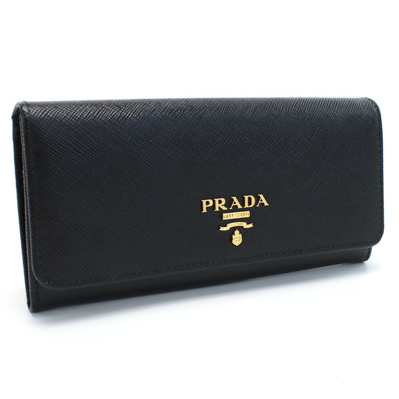 Prada | Bags | Prada Wallet Bifold Long Wallet Coin Purse Nero Black ...